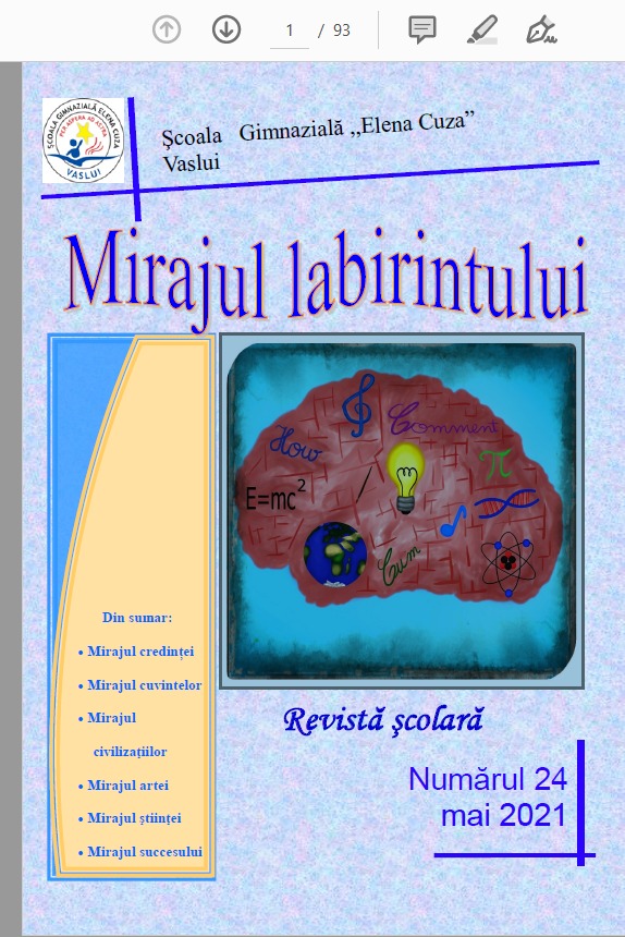 Revista școlii – Școala Gimnazială Elena Cuza Vaslui